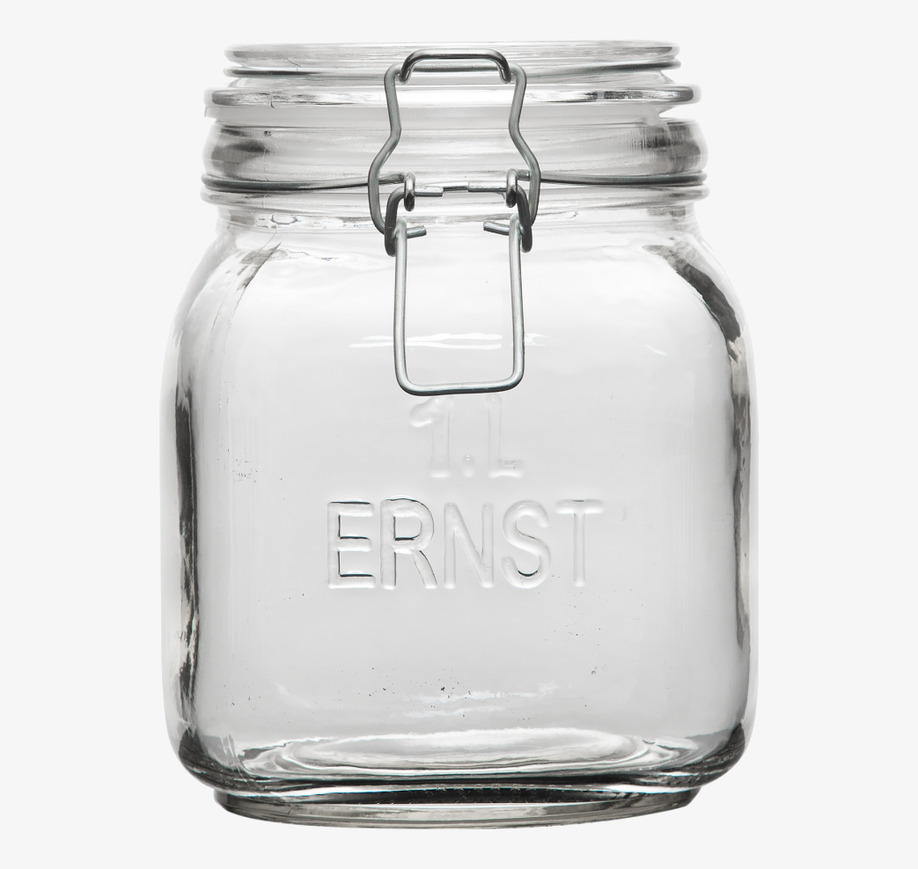 Glasburk Med Spännlock 1 Liter - Ernst - Burk - RumAttÄlska.se